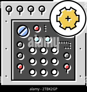 avionics testing aircraft icon color illustration Stock Vector Image ...