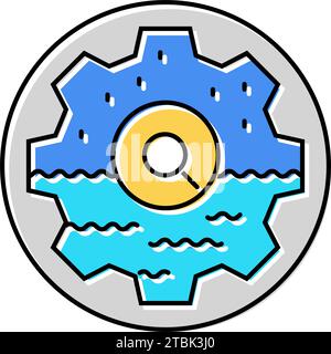 water well testing hydrogeologist color icon vector. water well testing ...
