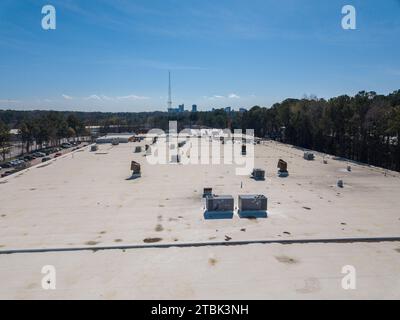 Drone photos of commercial buildings in Raleigh NC Stock Photo - Alamy