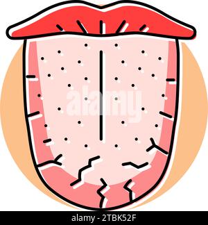 dry mouth throat disease symptom isometric icon vector illustration ...