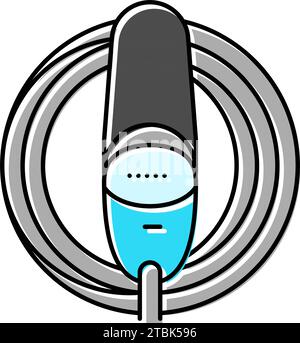 charging cable organizer electric color icon vector. charging cable ...