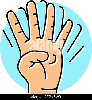 blurred double vision disease symptom color icon vector illustration ...