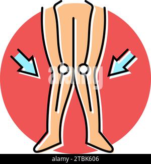 unsteady gait disease symptom color icon vector illustration Stock ...
