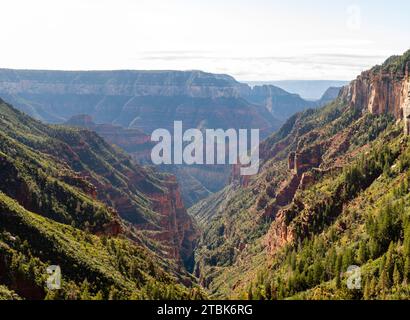 Panoramic photograph of the spectacular Grand Canyon, taken from the ...