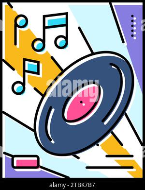 funk disco party icon color illustration Stock Vector Image & Art - Alamy