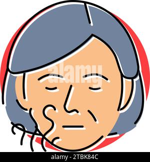 involuntary movements disease symptom line icon vector illustration ...