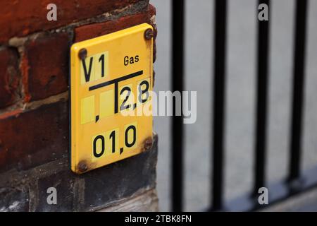 General views of Gas street signage in the road in Portsmouth ...
