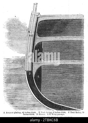 Section of the bows of H.M.S. Warrior Stock Photo - Alamy