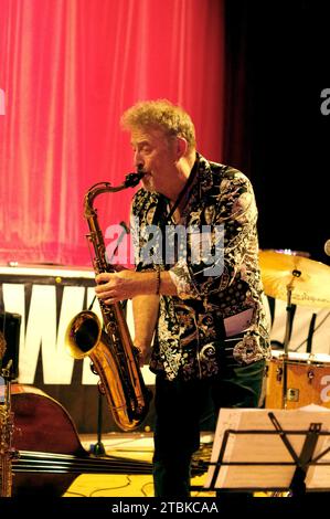 The British jazz musician and saxophonist Tim Garland performs with ...