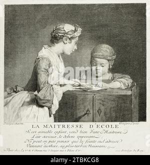 School lesson in the 18th Century Stock Photo - Alamy