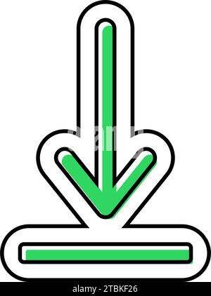 arrow pointing loading process color icon vector. arrow pointing loading process sign. isolated ...