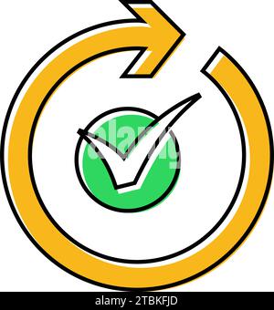 successful update mark color icon vector illustration Stock Vector ...