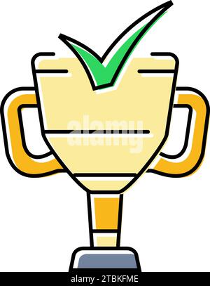 trophy check mark icon color illustration Stock Vector Image & Art - Alamy
