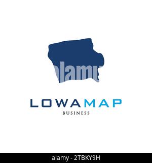 Lowa Map Icon Logo Design Template Stock Vector Image & Art - Alamy