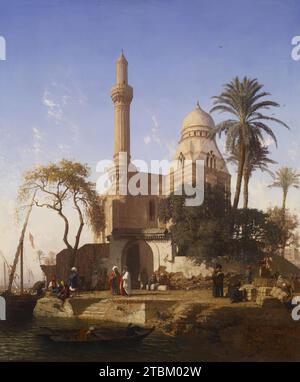 *Landscape with Mosque* by Prosper Marilhat is a 19th-century painting ...