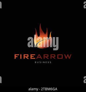 Fire Arrow Icon Logo Design Template Stock Vector Image & Art - Alamy