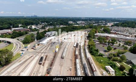 Freight Trains In Raleigh North Carolina Stock Photo - Alamy