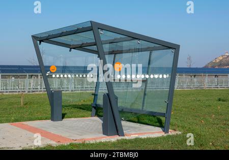 New modern outdoor smoking area Stock Photo - Alamy