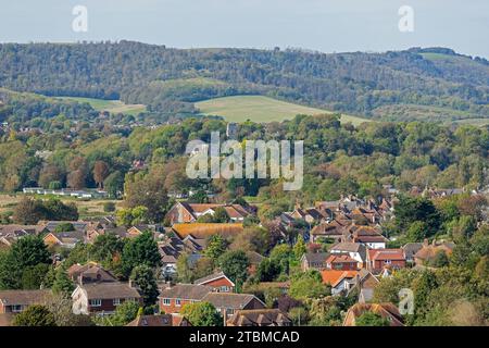 Houses, Upper Beeding, South Downs, West Sussex, England, United ...