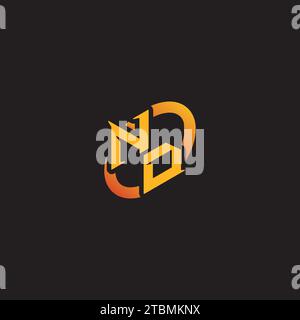 DN combination letter unique initials logo esport for gaming team ...