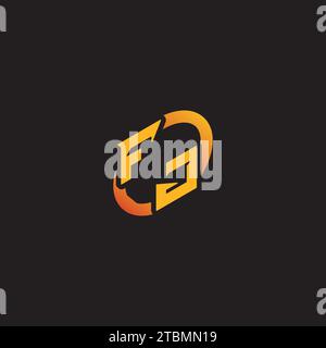 JF combination letter unique initials logo esport for gaming team ...