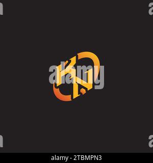 NK combination letter unique initials logo esport for gaming team ...