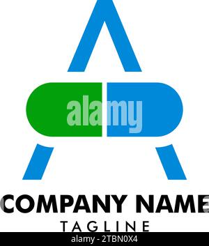 Medicine logo with C letter. C Medicine pill or tablet logo concept ...