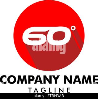 60 degree angle icon. Geometric symbol. Vector illustration on ...