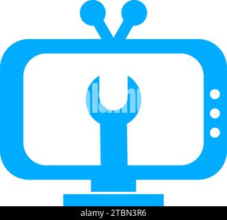 Computer Repair Vector Template. Television Icon Logo Illustration ...