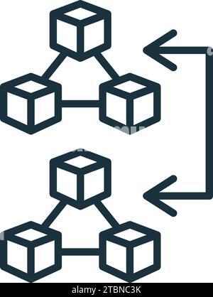 Interoperability icon. Monochrome simple sign from blockchain ...