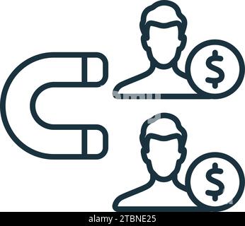 Customer retention icon. Monochrome simple sign from business concept ...