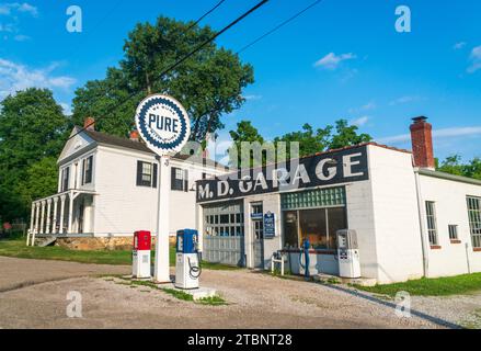 The M. D. Garage and Pure Gas Station at Cuyahoga Valley National Park ...