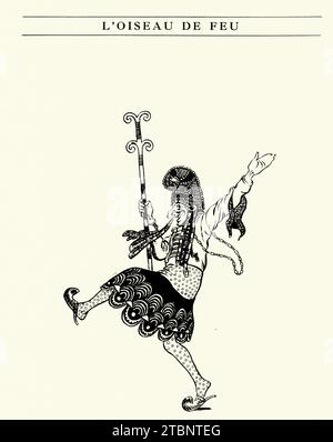 Stage design for the ballet The Firebird by I. Stravinsky, 1910. Artist ...
