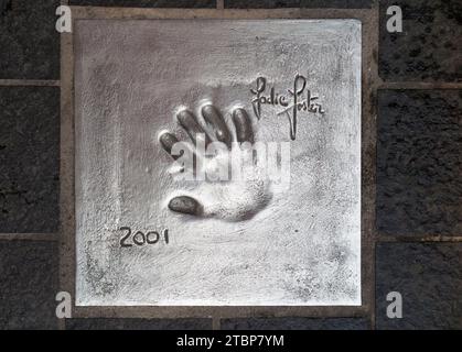 Famous actor's hand prints on 'Hand Fountain', New Theatre Royal, Bath ...