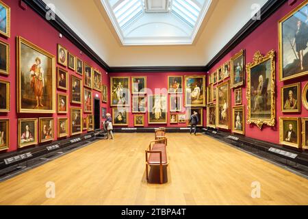 Classic historical paintings inside the National Portrait Gallery ...