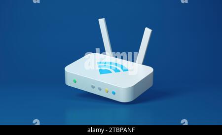 Cartoon icon with wi fi icon 3d. Creative design. Isolated object ...