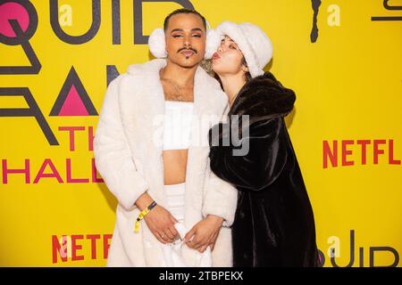 Tomas Matos and Jess Darrow attend Netflix's Squid Game:The Challenge ...