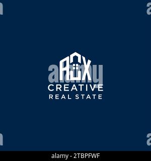 Initial letter AX logo with abstract house shape, luxury and modern ...