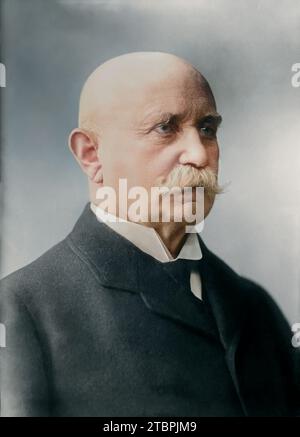 Portrait of Ferdinand, Count von Zeppelin (1838-1917), a pioneering ...