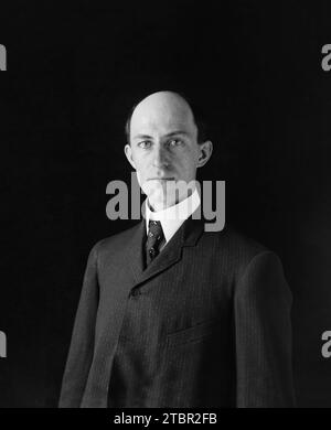 Wilbur Wright, age 38, head and shoulders, about 1905; one of the ...