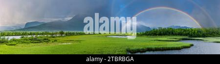 River landscape with rainbow in Lapland, Sweden Stock Photo - Alamy