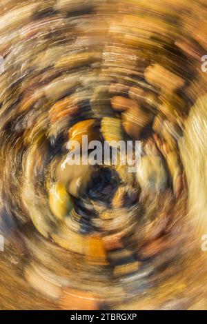 Circular movement from left to right creating a vortex pattern ...