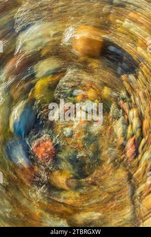 Circular movement from left to right creating a vortex pattern ...