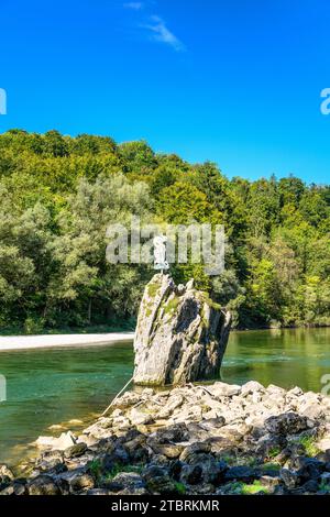 Germany, Bavaria, District of Munich, Grünwald, Grünwald Castle, view ...