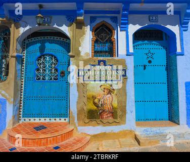 Chefchaouen, Morocco. October 14th, 2022 - Mountain and old houses of ...