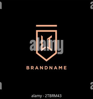 LI initial logo monogram shield geometric shape design vector graphic Stock Vector Image & Art ...