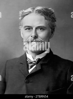 Edward Drinker Cope (1840-1897) American naturalist Colourised version ...