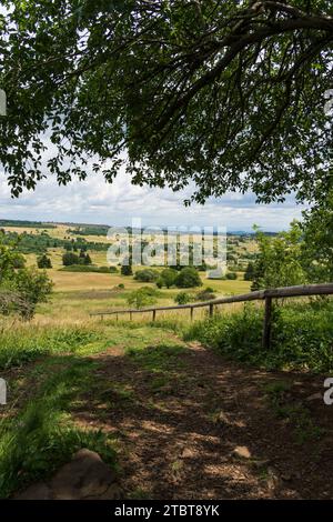 Rhön landscape at the Heidelstein in the Lange Rhön, Rhön Biosphere ...