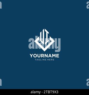 UI initial square logo design, modern and luxury real estate logo style ...