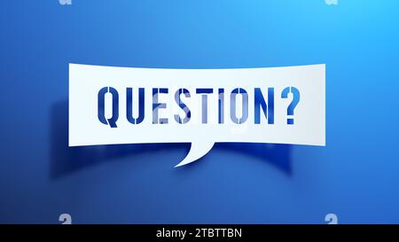 Cut out paper with white question mark symbol on light green background ...